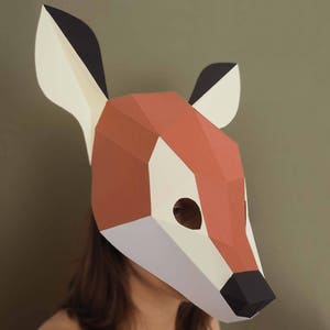 Fawn Mask Papercraft Mask. Halloween Costume With DIY Mask. - Etsy