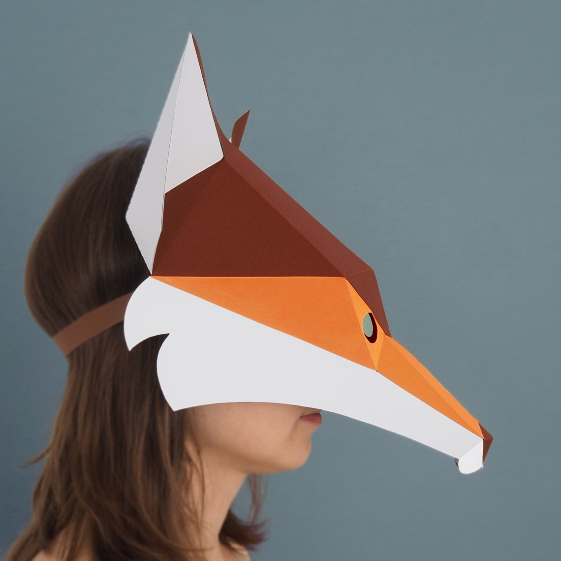 Fox Mask Papercraft Mask. Fantastic Mr Fox Halloween | Etsy UK