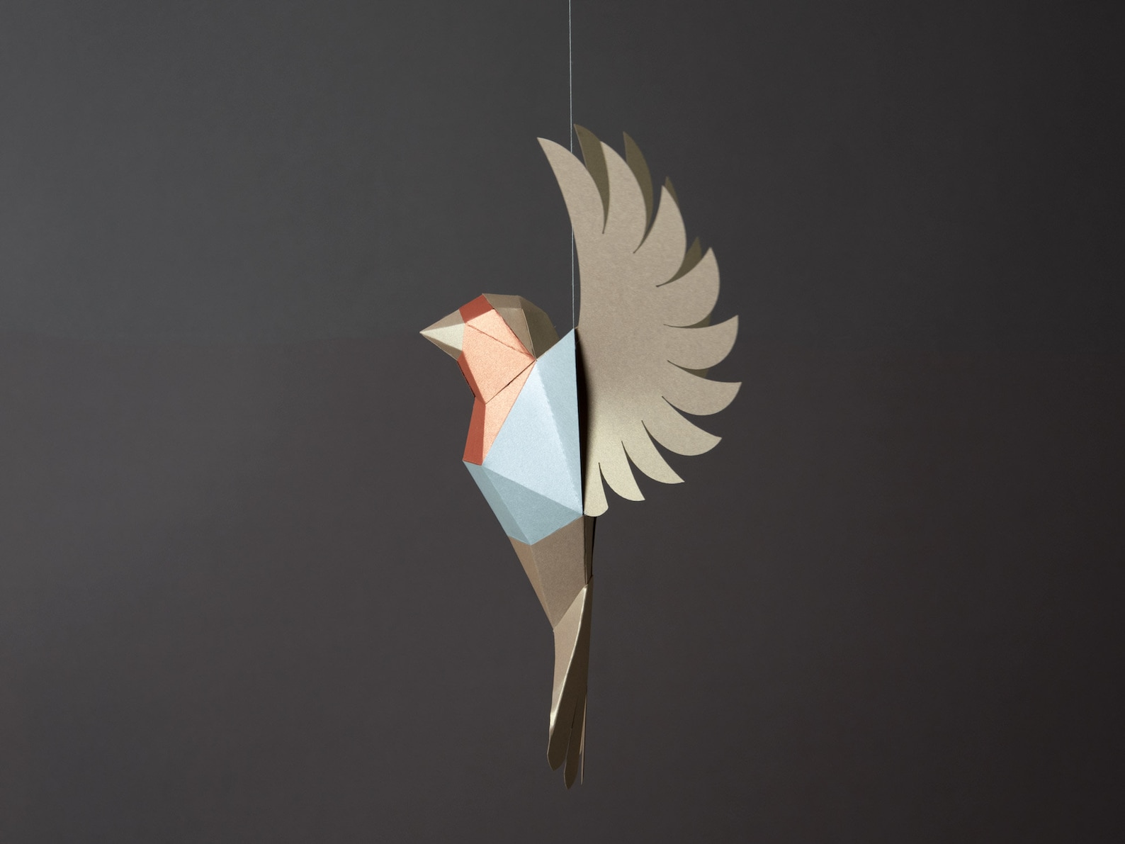 Robin Red Papercraft 3d Bird: SVG and PDF Template. Low Poly Bird ...