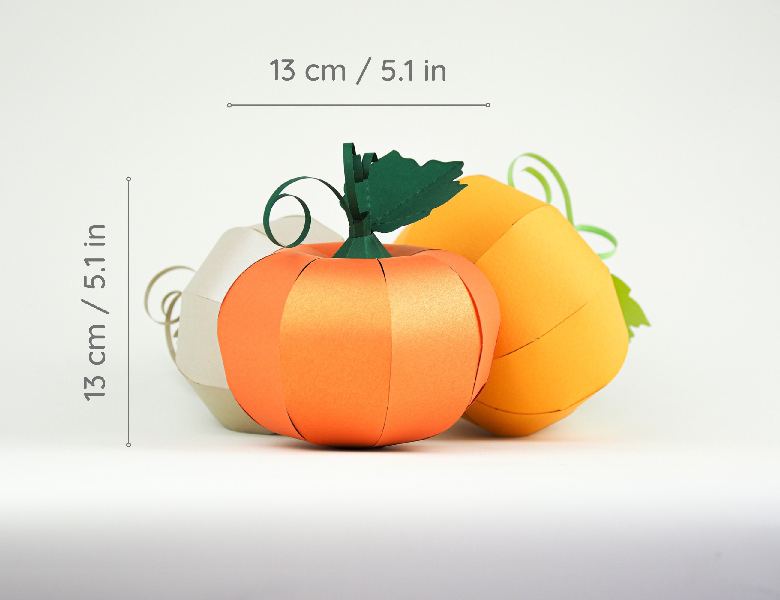 3D Pumpkin Papercraft Template: DIY Autumn Decor (SVG & PDF) - Etsy