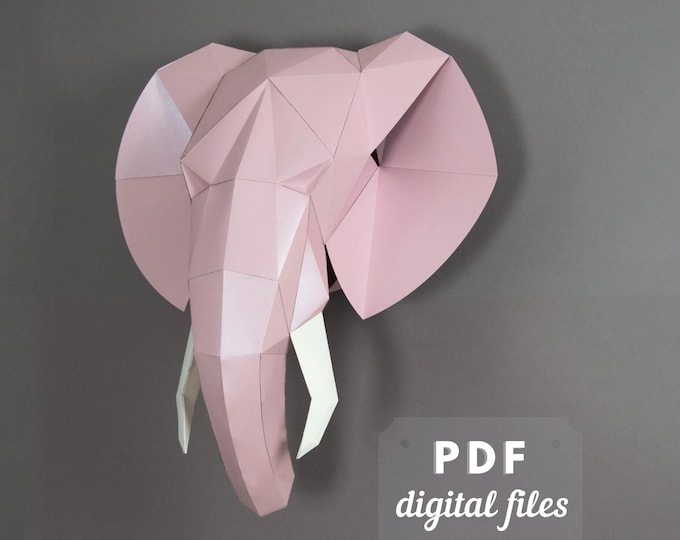 ELEPHANT 3D Papercraft / Elephant Sculpture / Elephant Decor / 3d ...