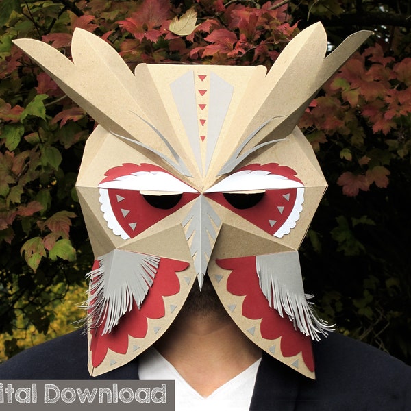 Owl Mask Pattern - Etsy