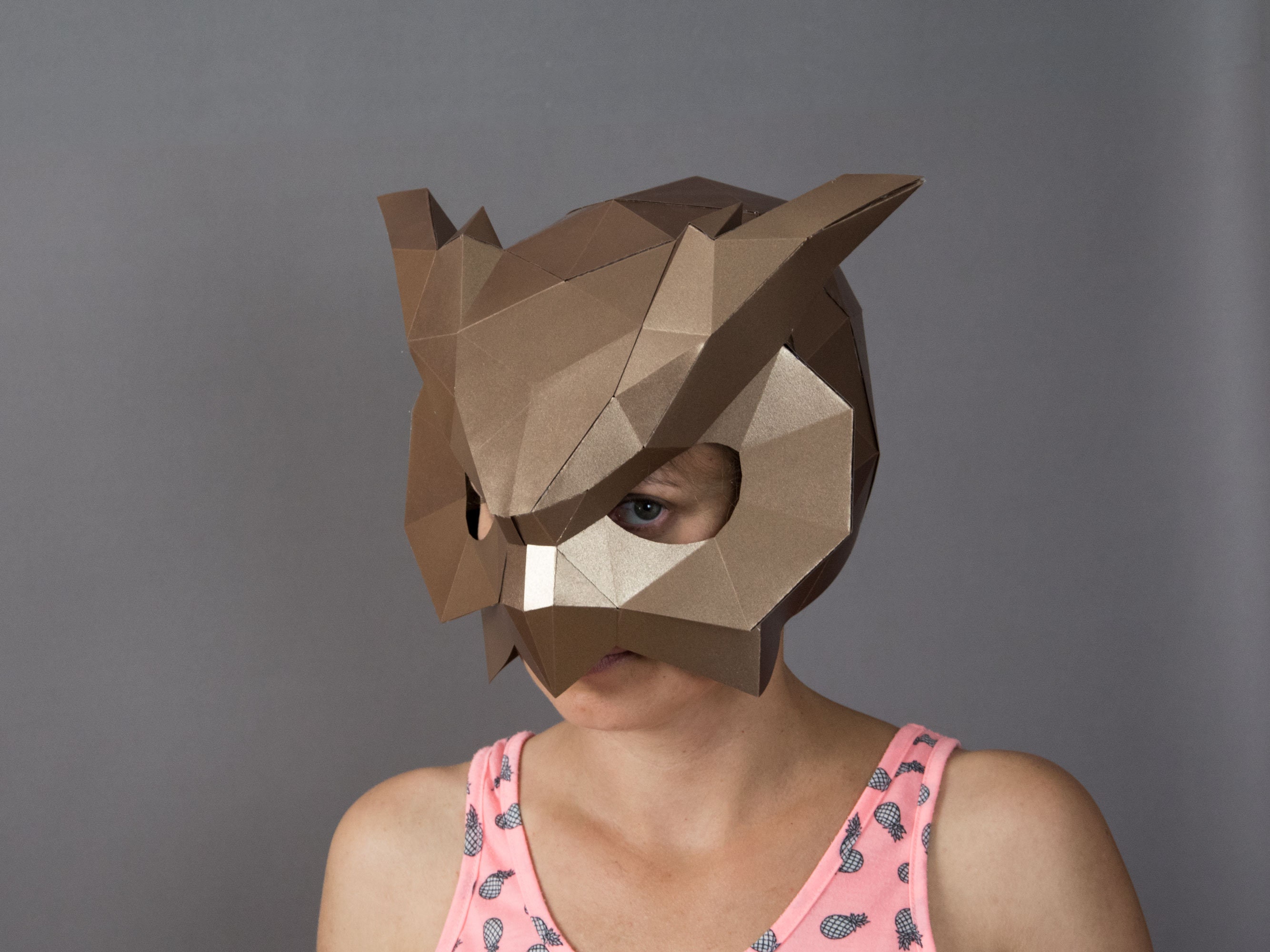 Papercraft Owl Mask: DIY Halloween Costume (PDF Pattern) - Etsy