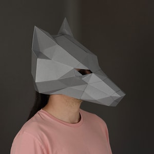 Wolf Mask Template, DIY Paper Mask. Dog Mask, Coyote Mask. Wolf PDF ...