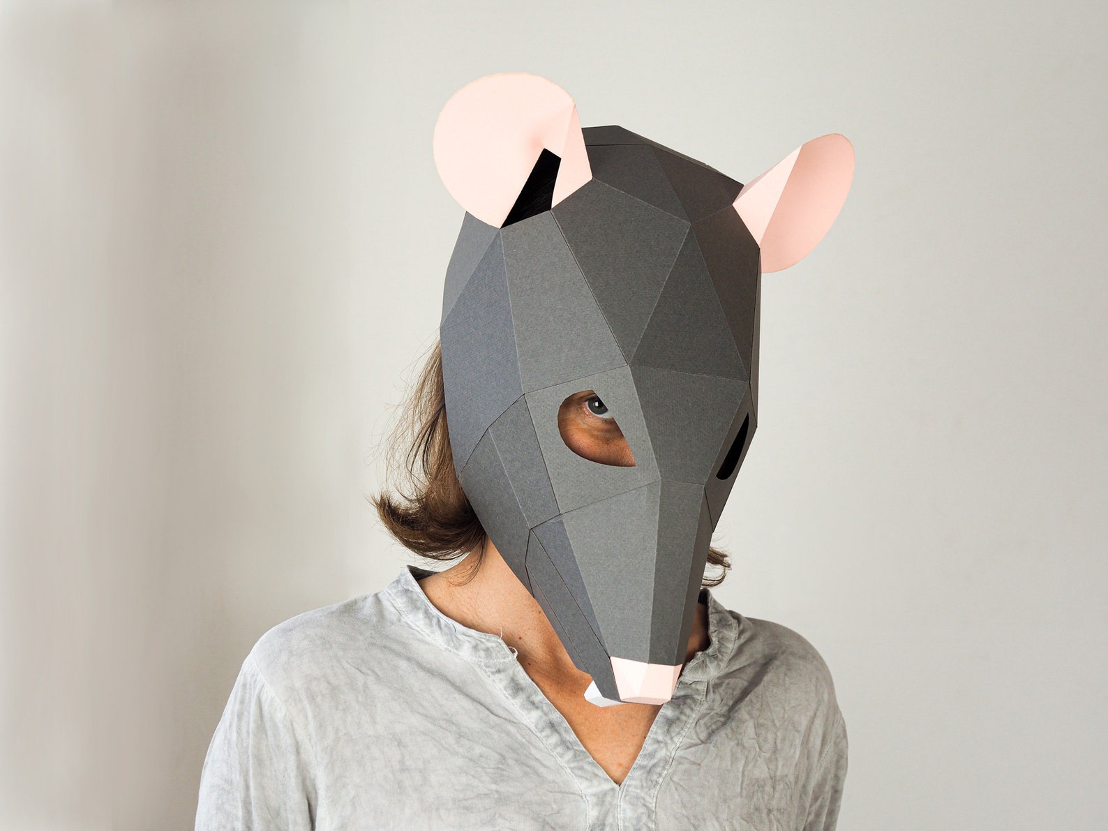 Printable Rat Mask: DIY Papercraft Costume (PDF & SVG) - Etsy