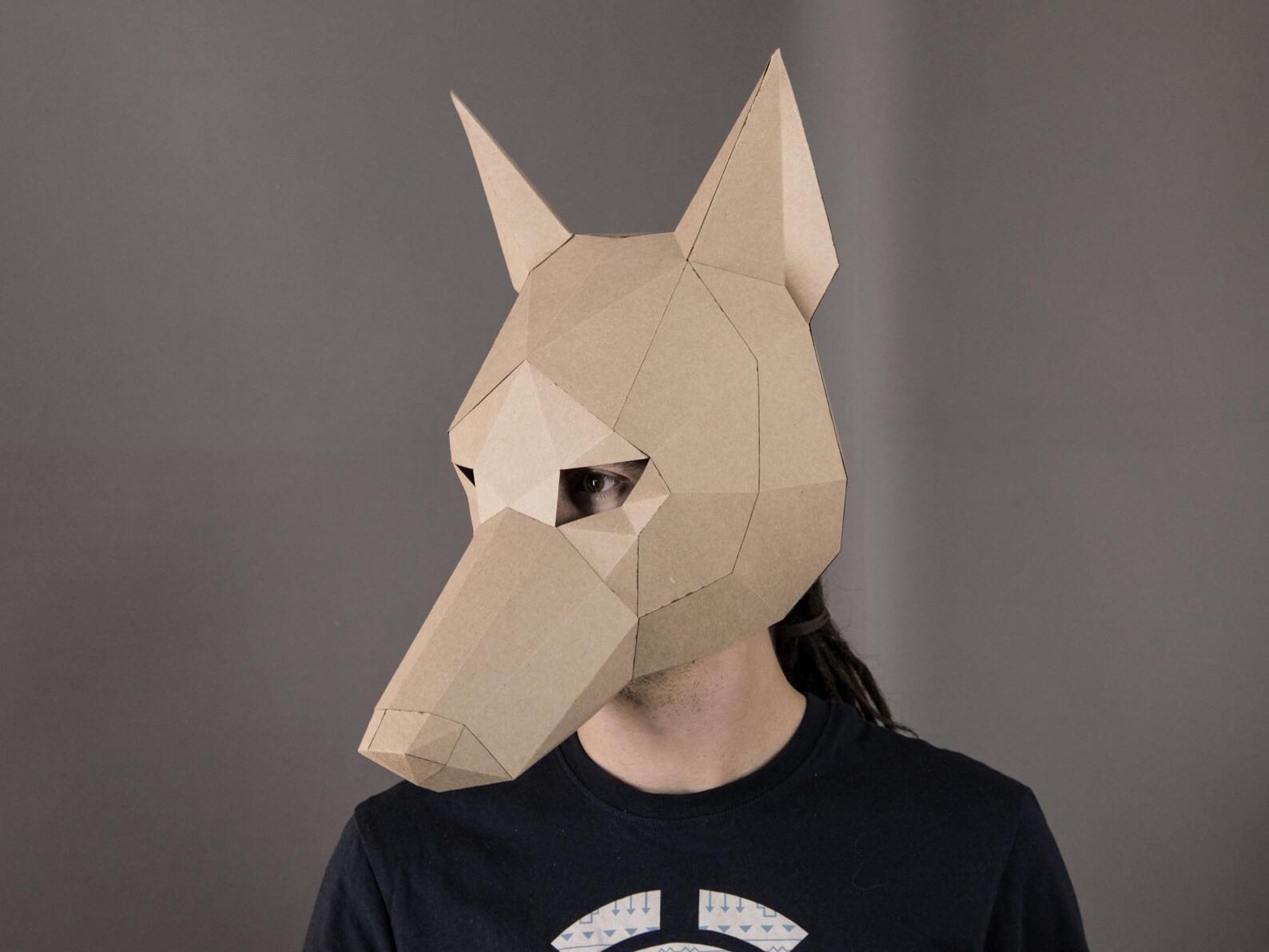 Printable Dog Mask. Low Poly Paper Craft Template. Perfect for - Etsy