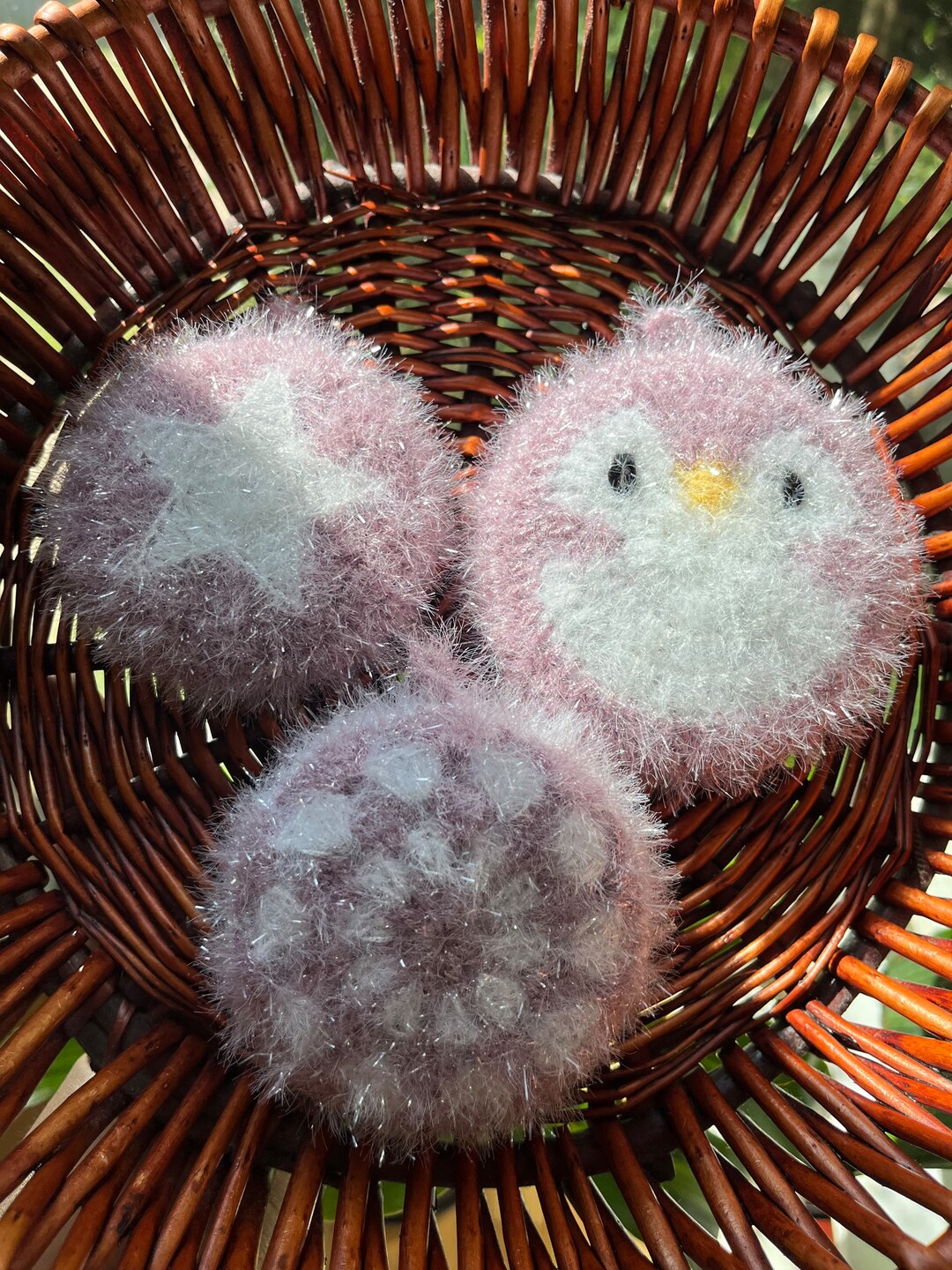 Crocheted Scrubby Sponge Light Ash Purple Assorted in Penguin - Etsy