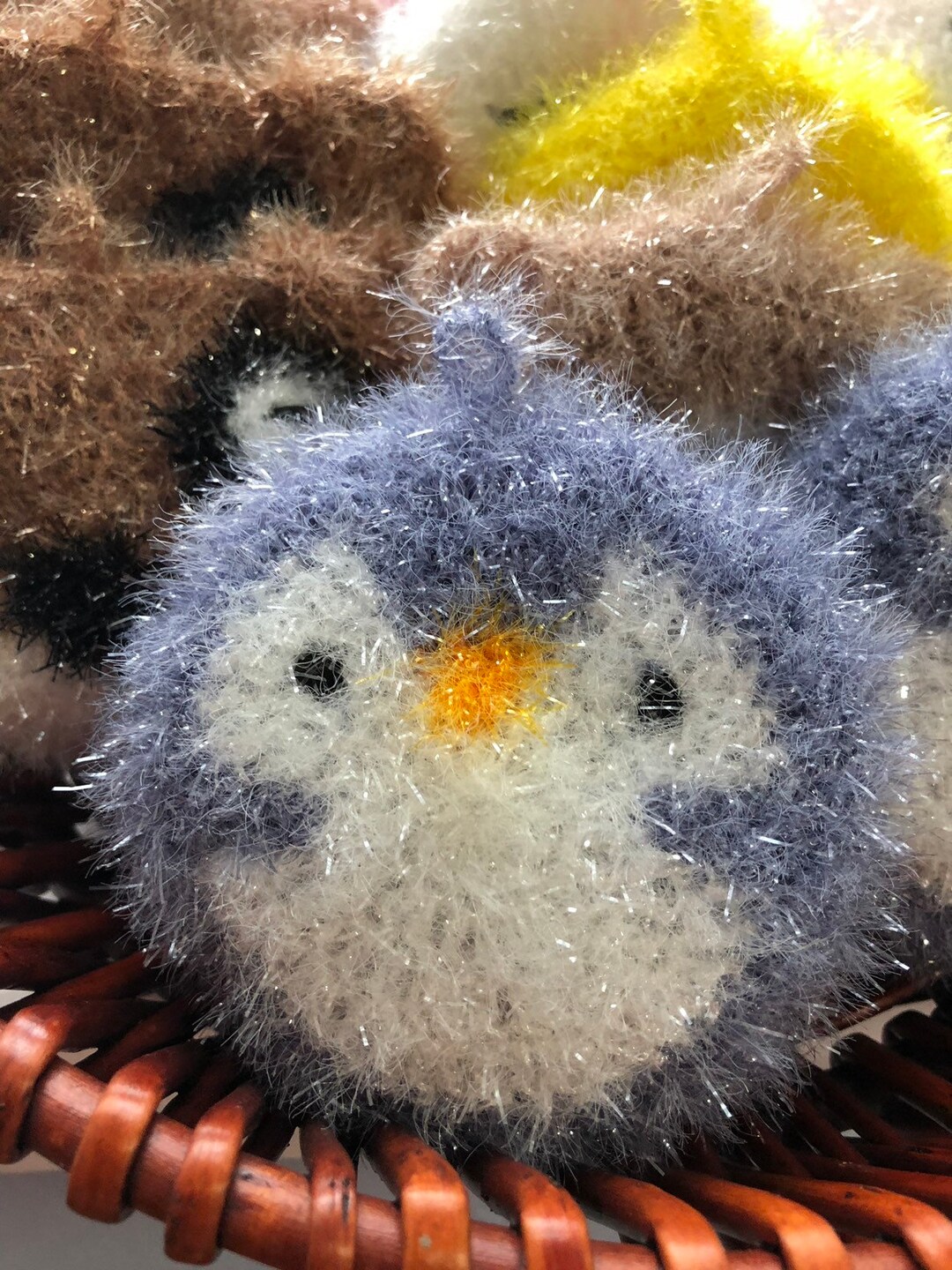 Crochted Penguin Scrubby for Dishwash Scrubbie Scrubber Scrub Cloth ...