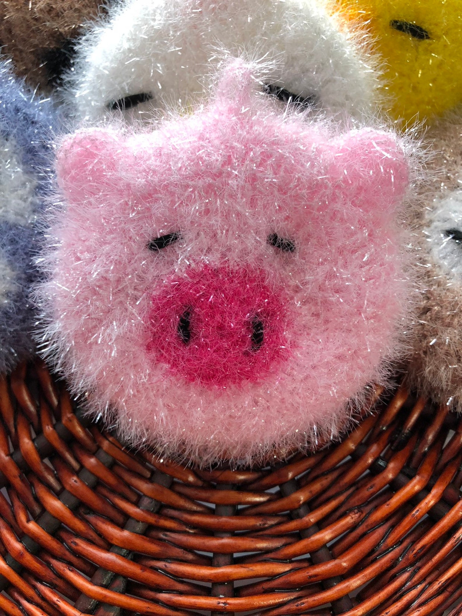 Crochted Pig Scrubby for Dishwash scrubbie Scrubber Scrub - Etsy