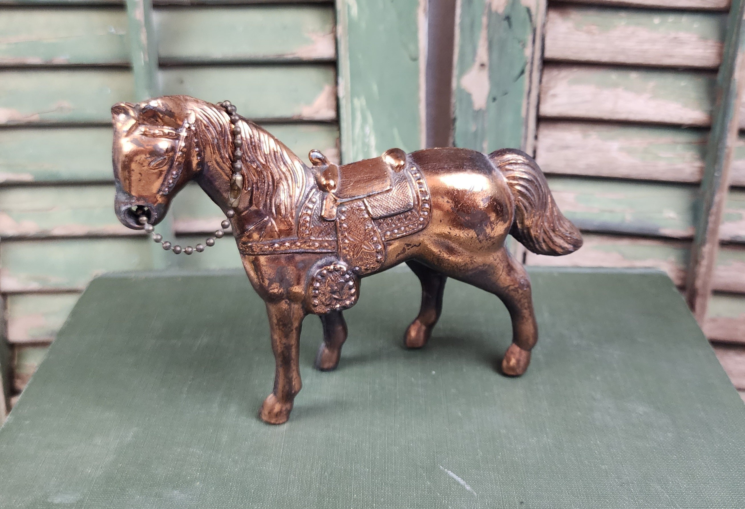 Molded Copper Horse Figurine
