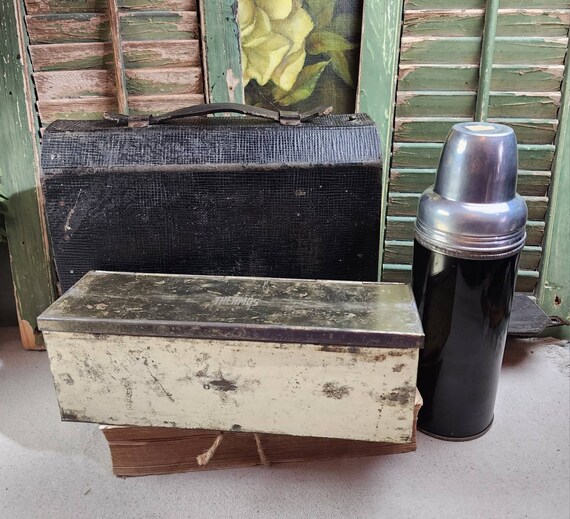 Very Early Working Mans Blue Collar Lunchbox Cottage … - Gem