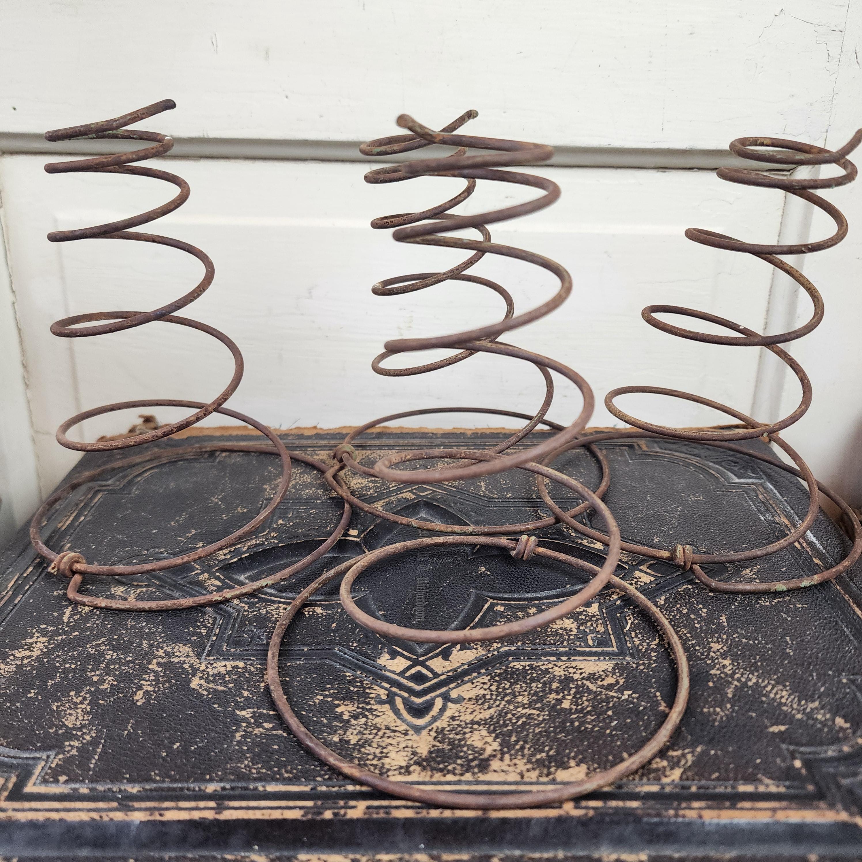 Salvaged 4 Rusty Vintage Metal Coil Bed Chair Springs Crafting ...
