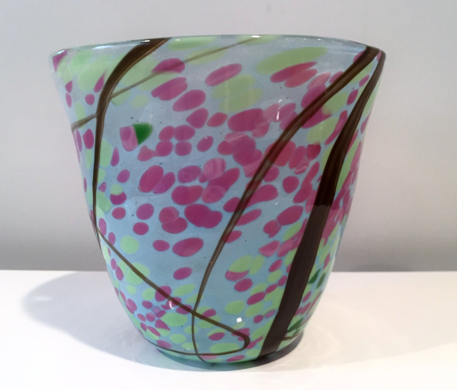 Timothy Hall Handblown Art Glass Vessel Signed & Dated - Etsy