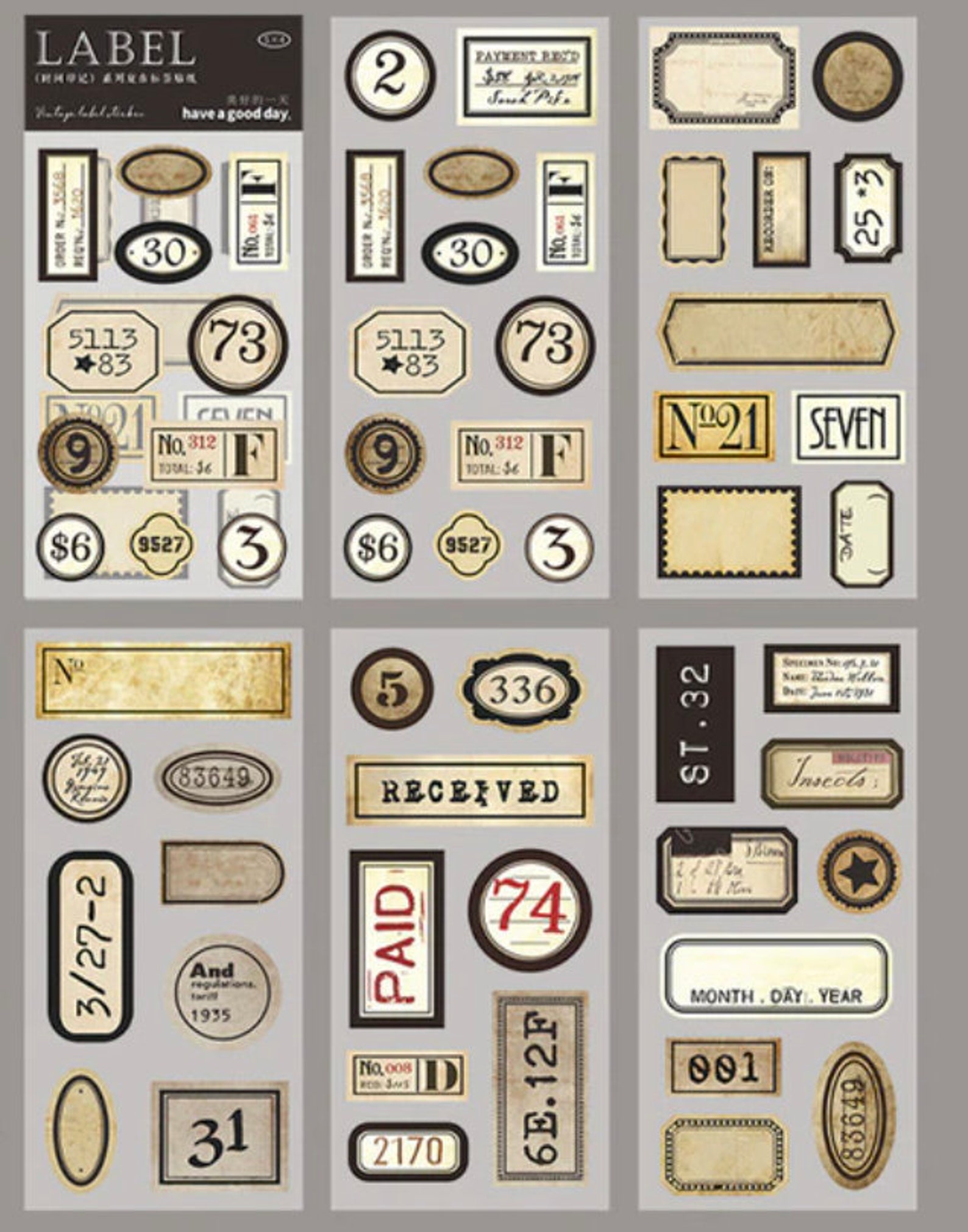 Small Label Stickers Collage, Junk Journal, Multi-media - Etsy