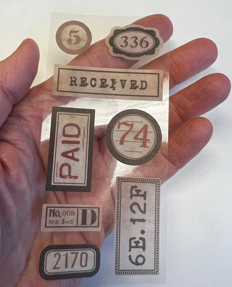 Small Label Stickers - Collage, Junk Journal, Multi-media, Scrapooking ...