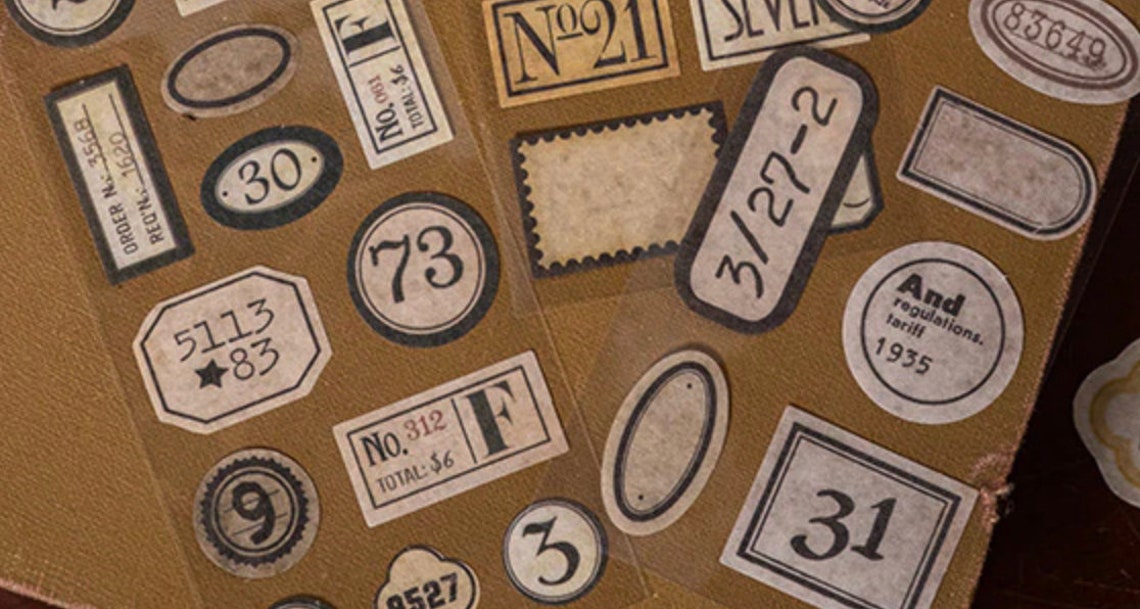 Small Label Stickers Collage, Junk Journal, Multi-media - Etsy