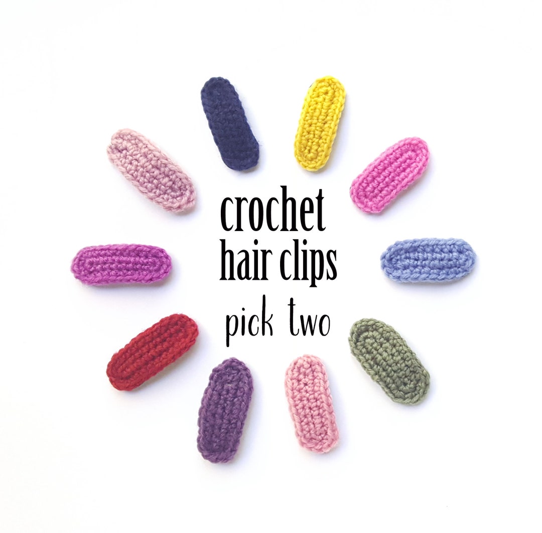 Crochet Hair Clip, Snap Hair Clips, Snap Clips, Cute Hair Clips, Hair ...