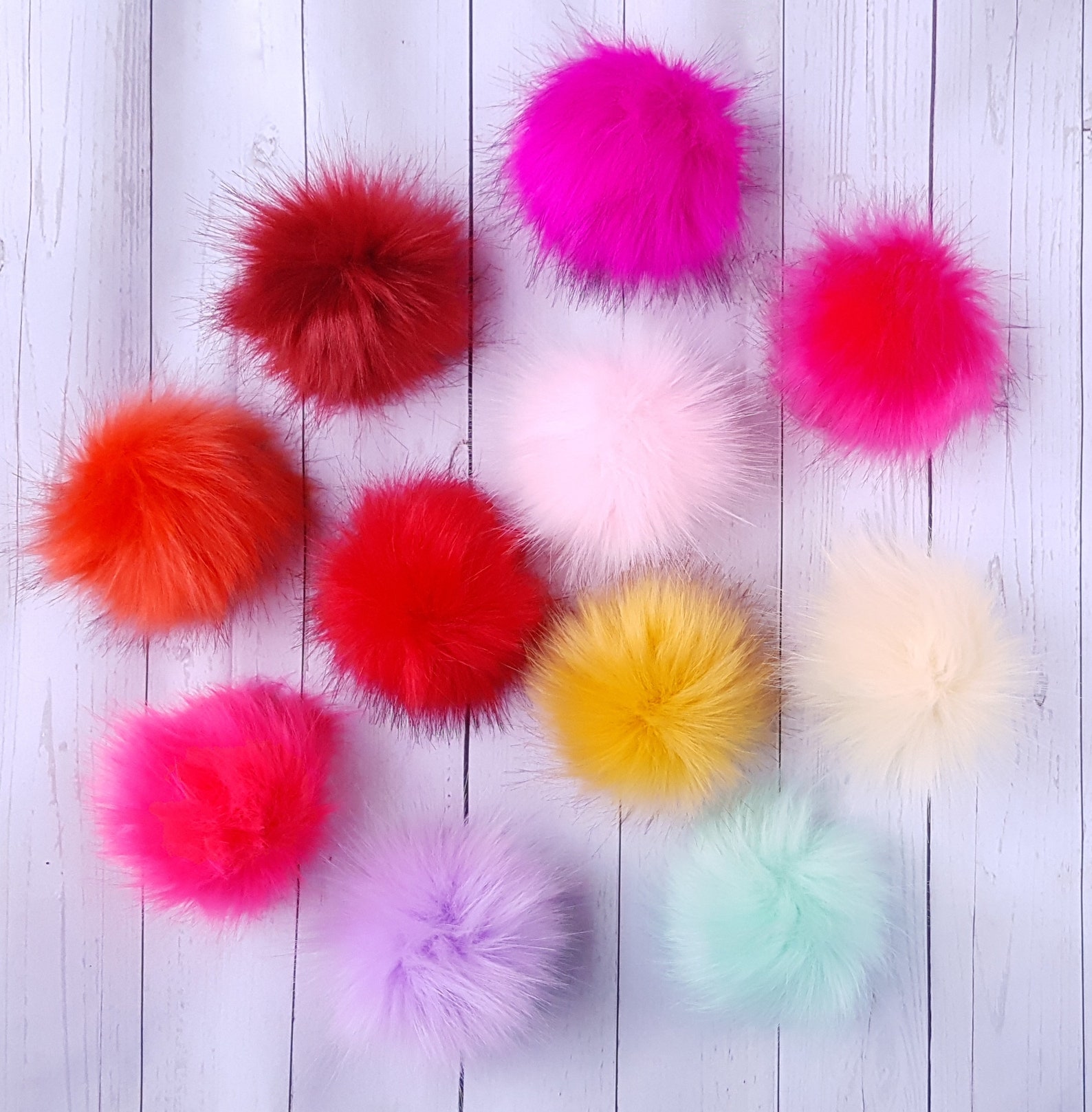 Faux Fur Pom Pom Fake Fur Pom Pom Fur Hat Toppers Pom Pom - Etsy