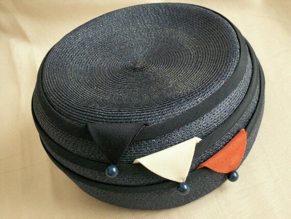 Vintage Ladies Hat * Red White & Blue * Sailor * Cap … - Gem