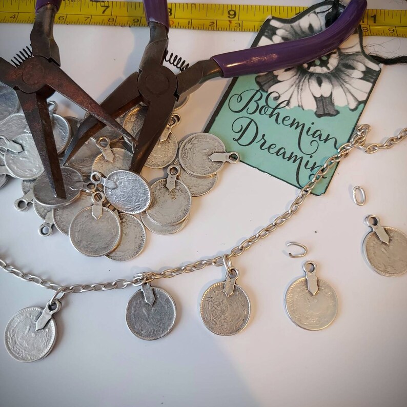 Bohemian Coin Necklace Handmade Gypsy Necklace Turkish Coin - Etsy