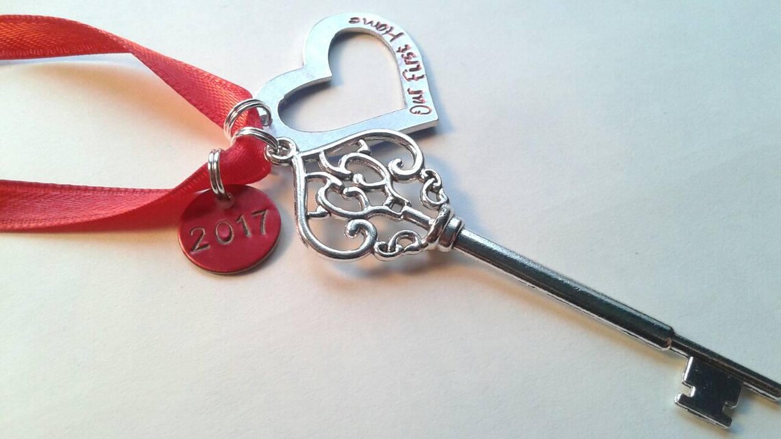 Our First Home Personalized Hand Stamped New House Christmas Ornament ...