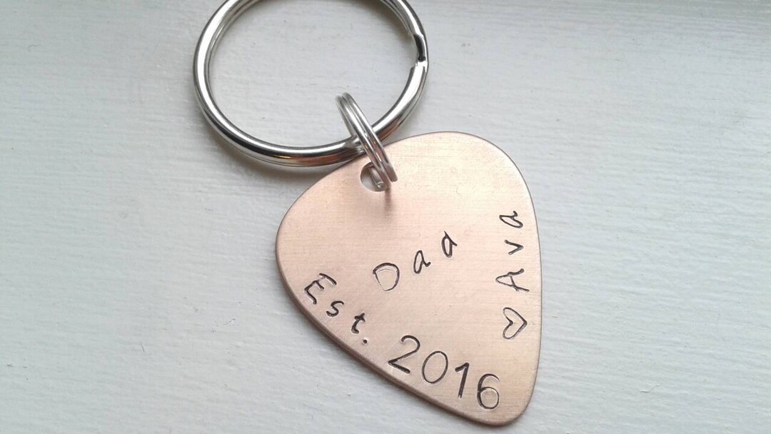 Father's Day I Pick You or Dad Est. Hand Stamped Bronze - Etsy
