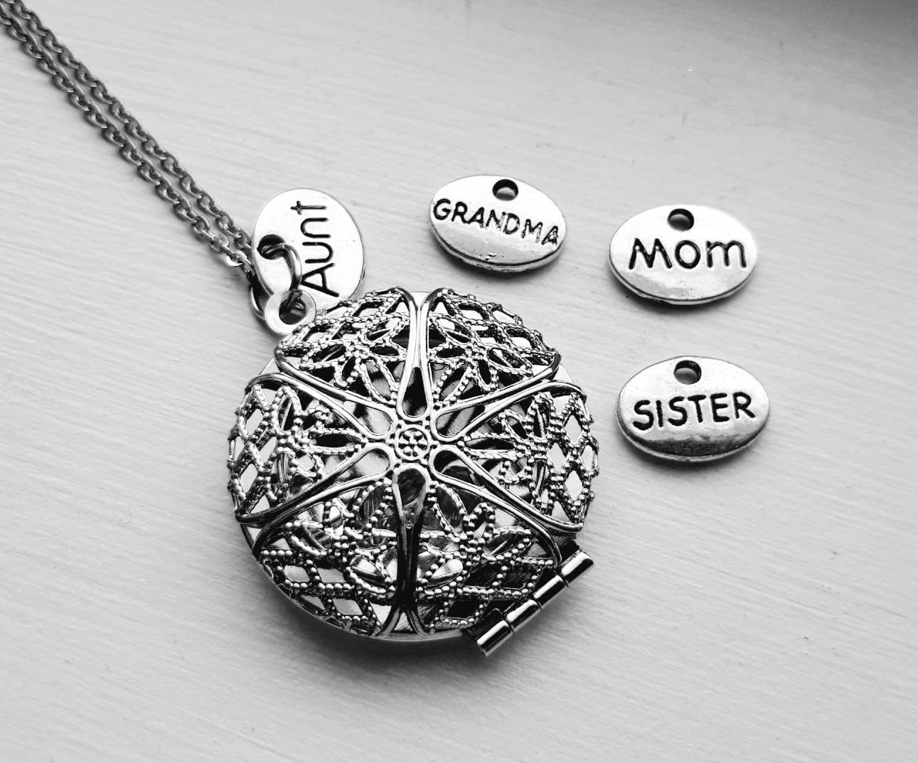 Aunt Grandma Sister or Mom Locket With Swarovski Birthstones | Etsy