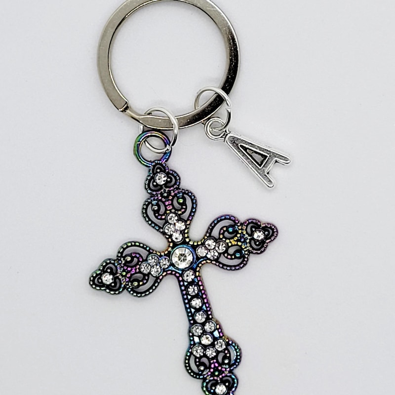 Cross Key Chain - Etsy