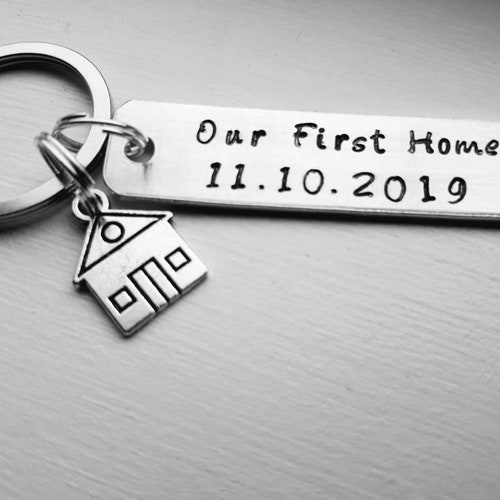 New Home Keychain Our First Home Keychain House Warming | Etsy