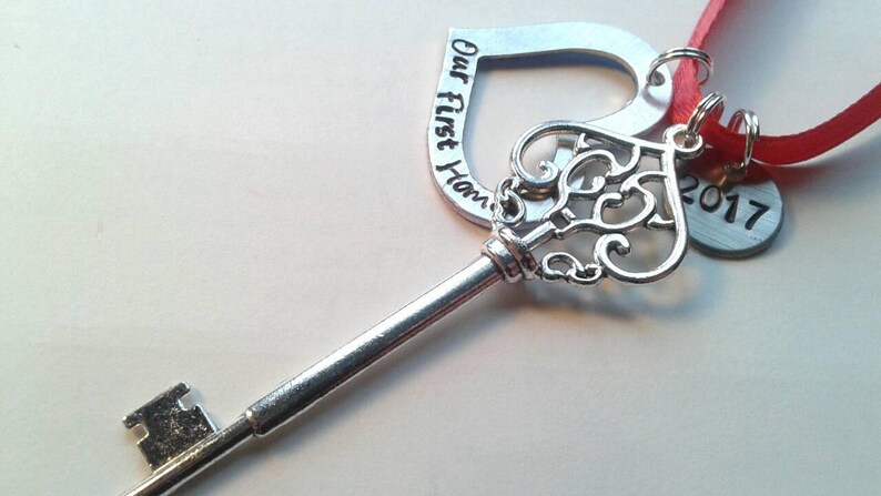 Our First Home Personalized Hand Stamped New House Christmas Ornament ...
