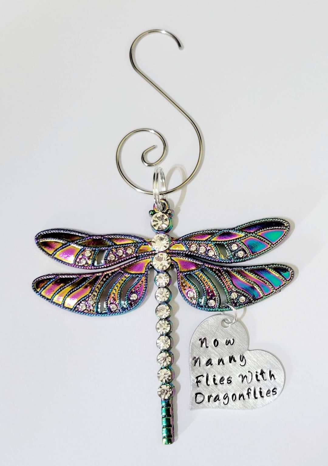 Now She Flies With Dragonflies Custom Ornament With Name - Nanny Grammy ...