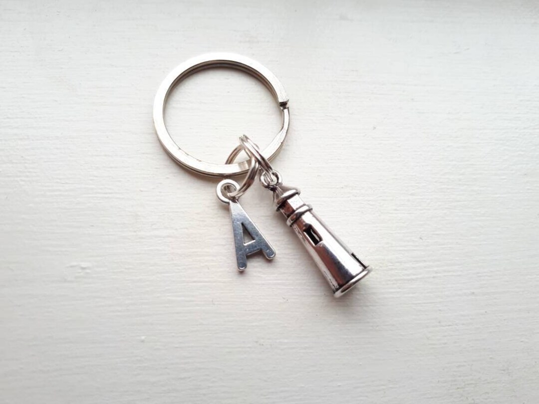 Small Lighthouse Keychain With Initial Charm - Personalized Lighthouse ...