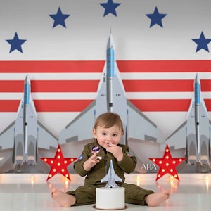 Fighter Jet Backdrop - Printed Photography Backdrop - Top Gun Training ...
