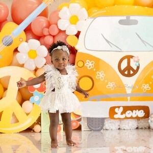 Groovy Photo Backdrop - Two Groovy - Groovy Baby - Cake Smash Backdrop ...