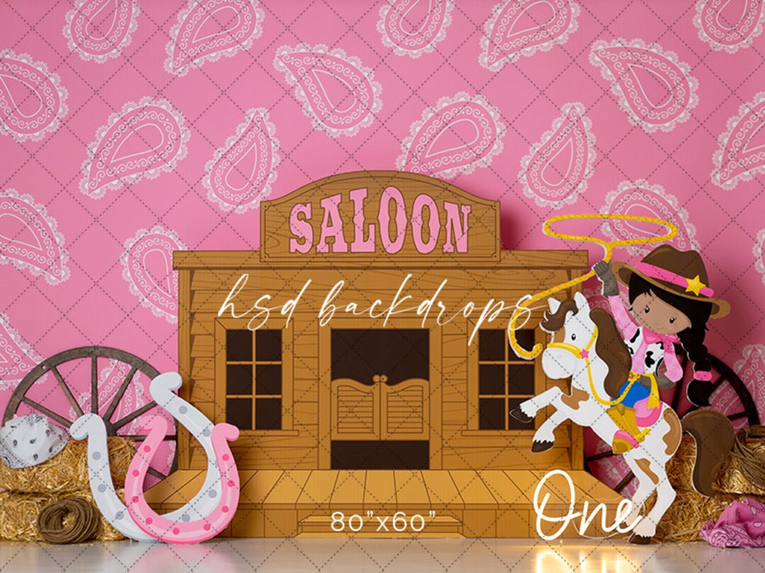 My First Rodeo Birthday Backdrop - Cowgirl Cake Smash Backdrop Girl ...