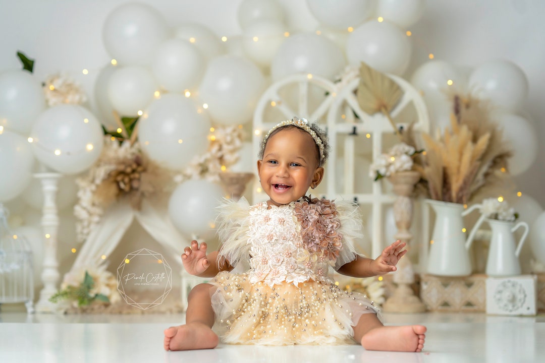 Boho Backdrop - Birthday Backdrop - Boho Cake Smash Backdrop Girl ...