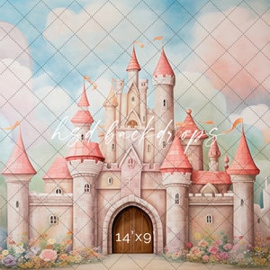 Princess Castle Birthday Backdrop - Storybook Theme Backdrop - Printed ...