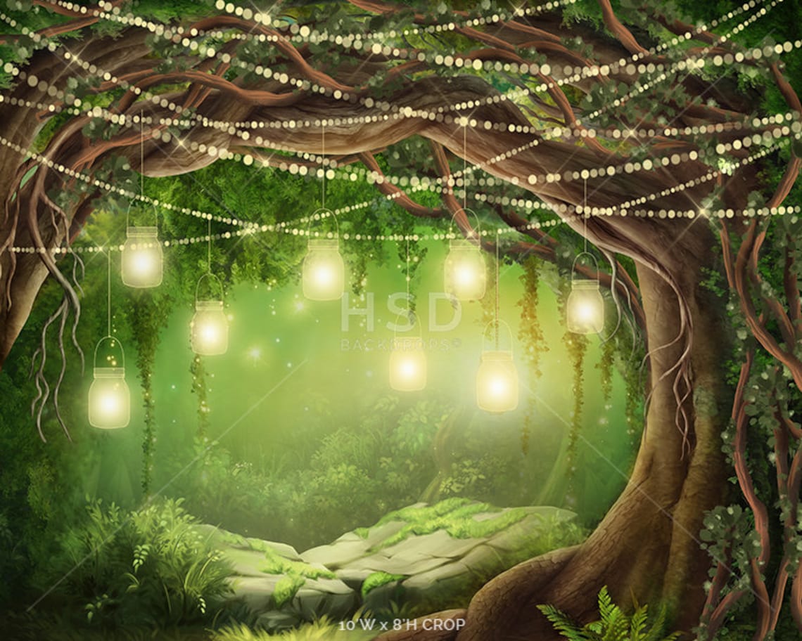 Enchanted Forest Backdrop Enchanted Garden Backdrop Cake - Etsy