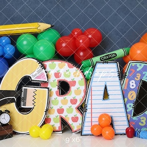 Children's Graduation Backdrop - School Photo Backdrop - Fall Backdrop ...