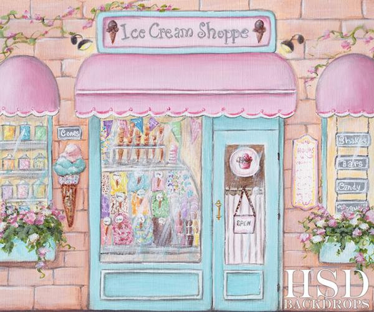 Ice Cream Shop Photography Backdrop Vinyl Newborn Photo - Etsy