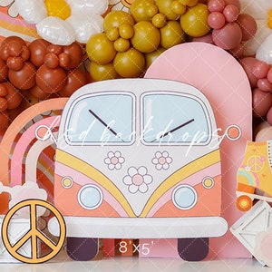 Groovy Backdrop - Groovy One Birthday Backdrop - Printed Photography ...