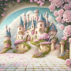 Princess Castle Backdrop Castle Backdrop for Party Castle Photo ...