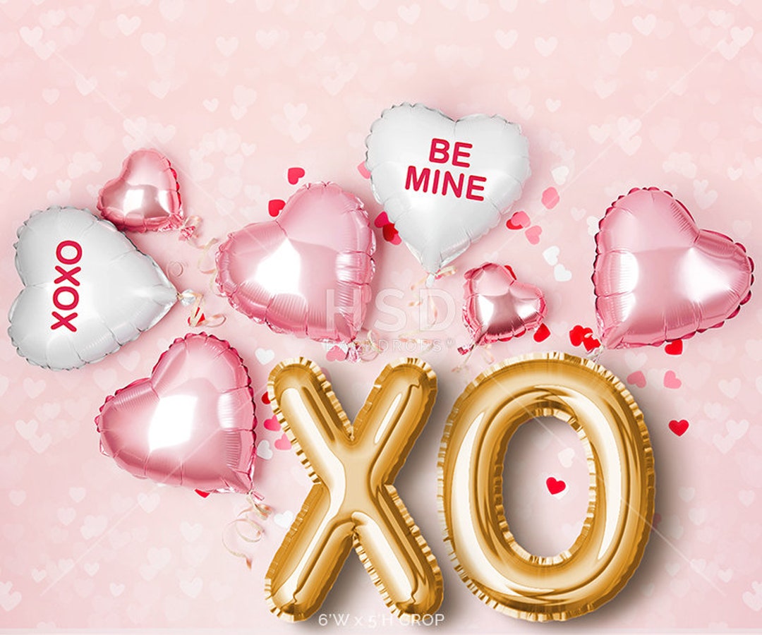 Valentine's Balloon Backdrop, Valentines Day Photo Backdrop, Valentines ...