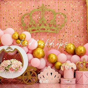 Royal Princess Backdrop - Princess Theme Birthday Backdrop - Printed ...