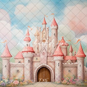 Princess Castle Birthday Backdrop - Storybook Theme Backdrop - Printed ...