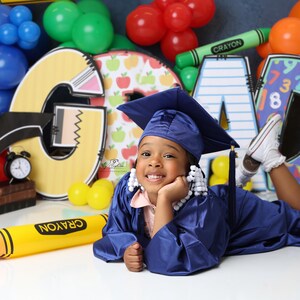 Children's Graduation Backdrop - School Photo Backdrop - Fall Backdrop ...