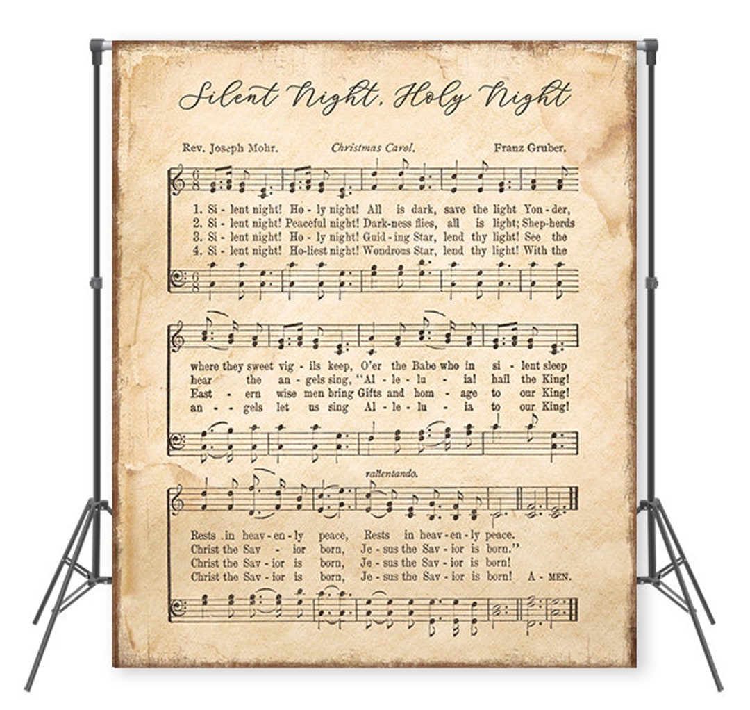 Christmas Hymn Backdrop for Photography, Photo Booth Backdrop, Outdoor ...
