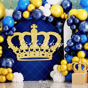 Royal Prince Backdrop - Prince Theme Birthday Backdrop - Printed ...
