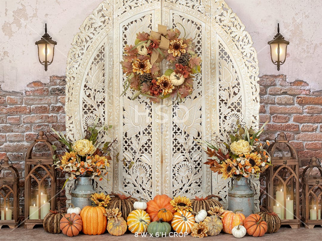 Boho Autumn Backdrop, Fall Photo Backdrop, Autumn Backdrop for Pictures ...