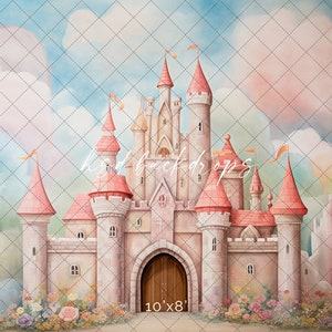 Princess Castle Birthday Backdrop - Storybook Theme Backdrop - Printed ...